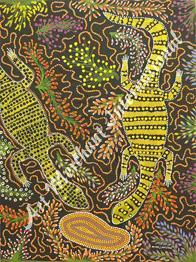 Myra Lawson-Tjularta - Two goannas